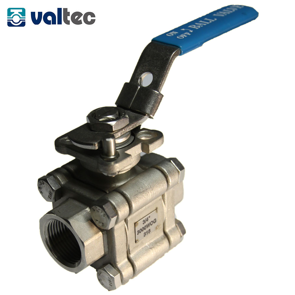 2-WAY 3-PC BALL VALVE SUS316บอลวาล์วสแตนเลส 3 ชิ้น 2 ทางV3W Series 1500 ...